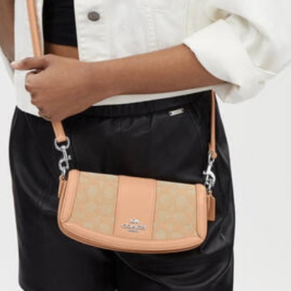 Coach | Bags | Coach Andrea Small Shoulder Bag In Signature Jacquard ...
